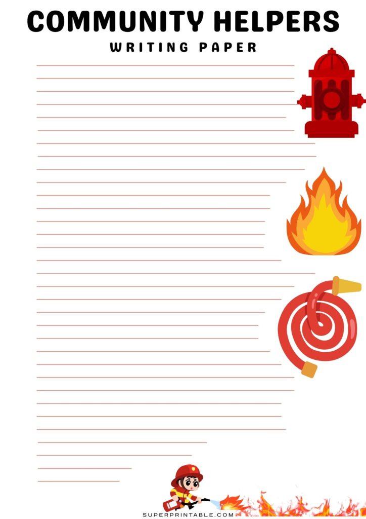 10+ Community Helpers Writing Paper | Free PDF Printables