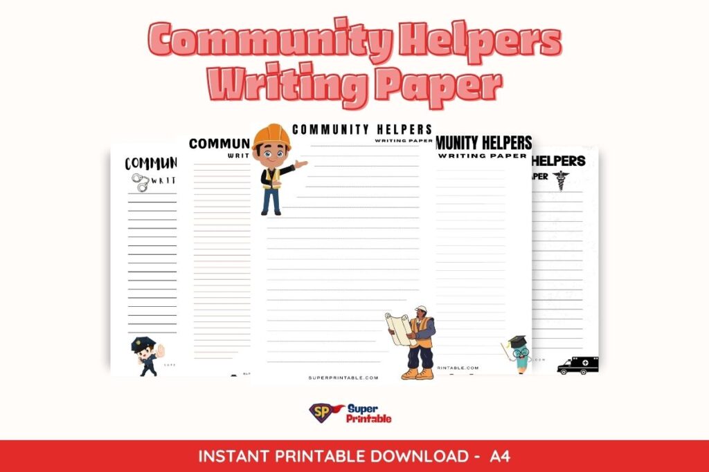 10+ Community Helpers Writing Paper | Free PDF Printables