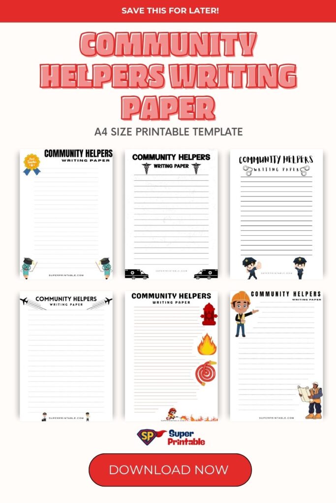 10+ Community Helpers Writing Paper | Free PDF Printables