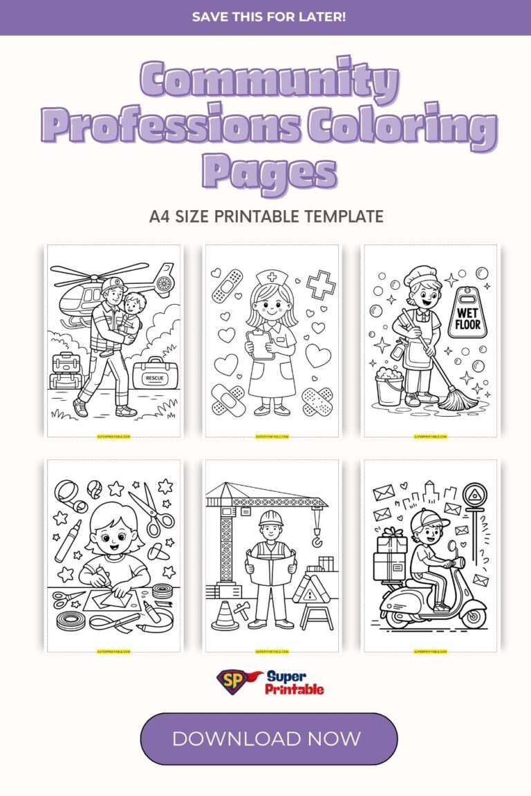 30+ Community Professions Coloring Pages | Free PDF Printables