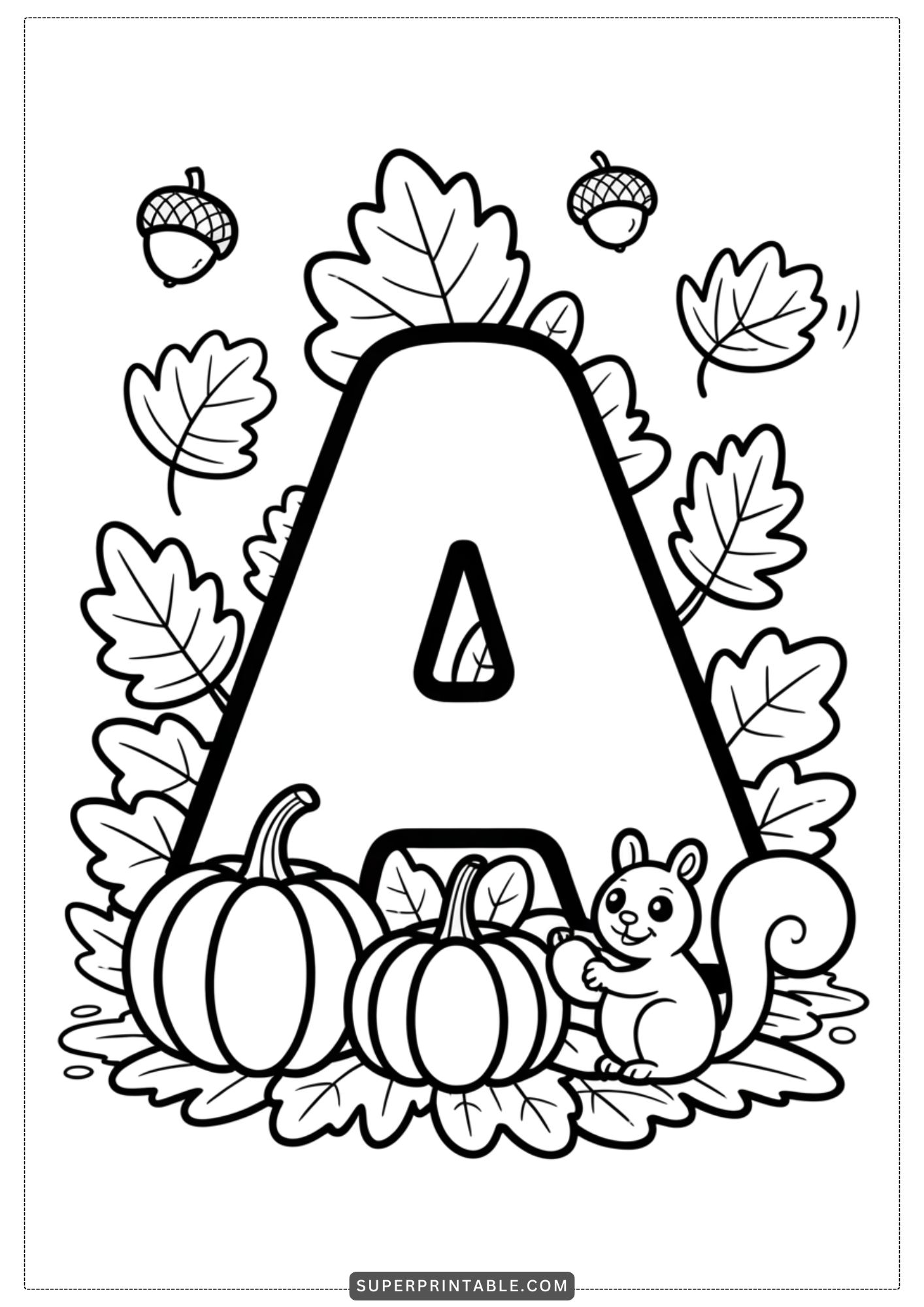 Cozy November Alphabet Coloring Pages | Free PDF Printables
