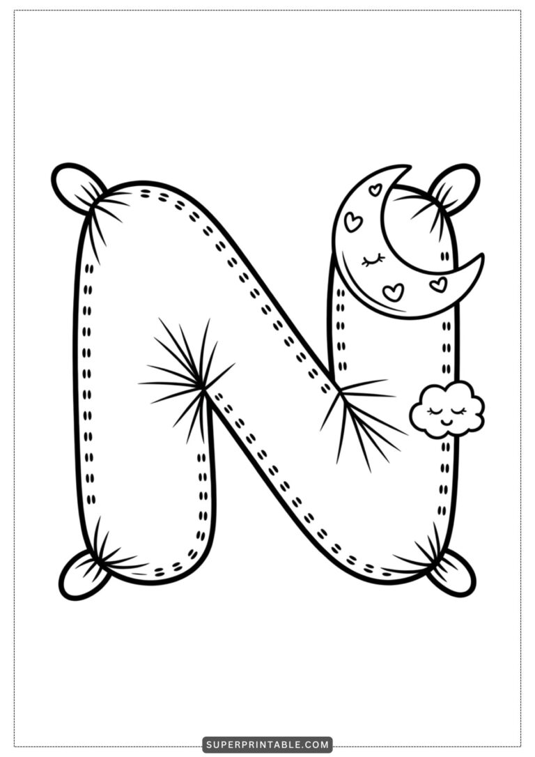 Cozy Pillow Alphabet Coloring Pages | Free PDF Printables