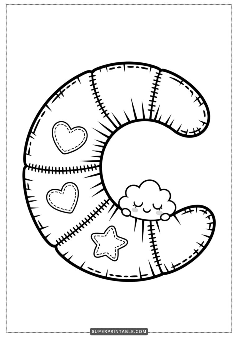Cozy Pillow Alphabet Coloring Pages | Free PDF Printables