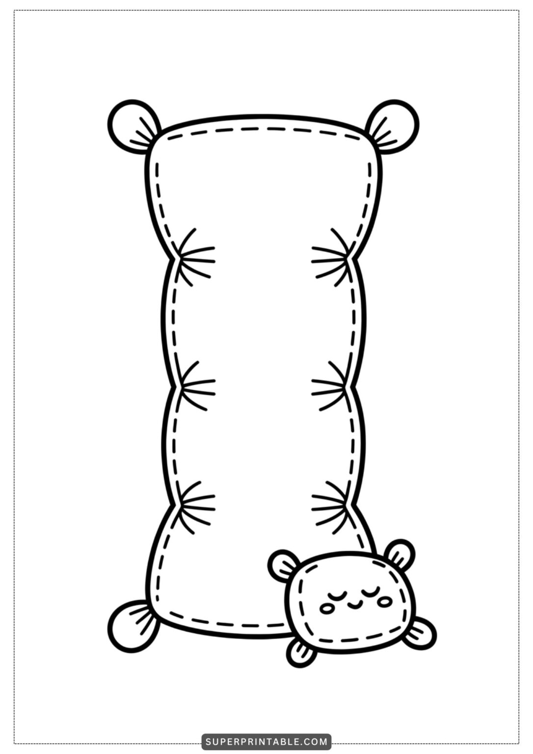 Cozy Pillow Alphabet Coloring Pages | Free PDF Printables