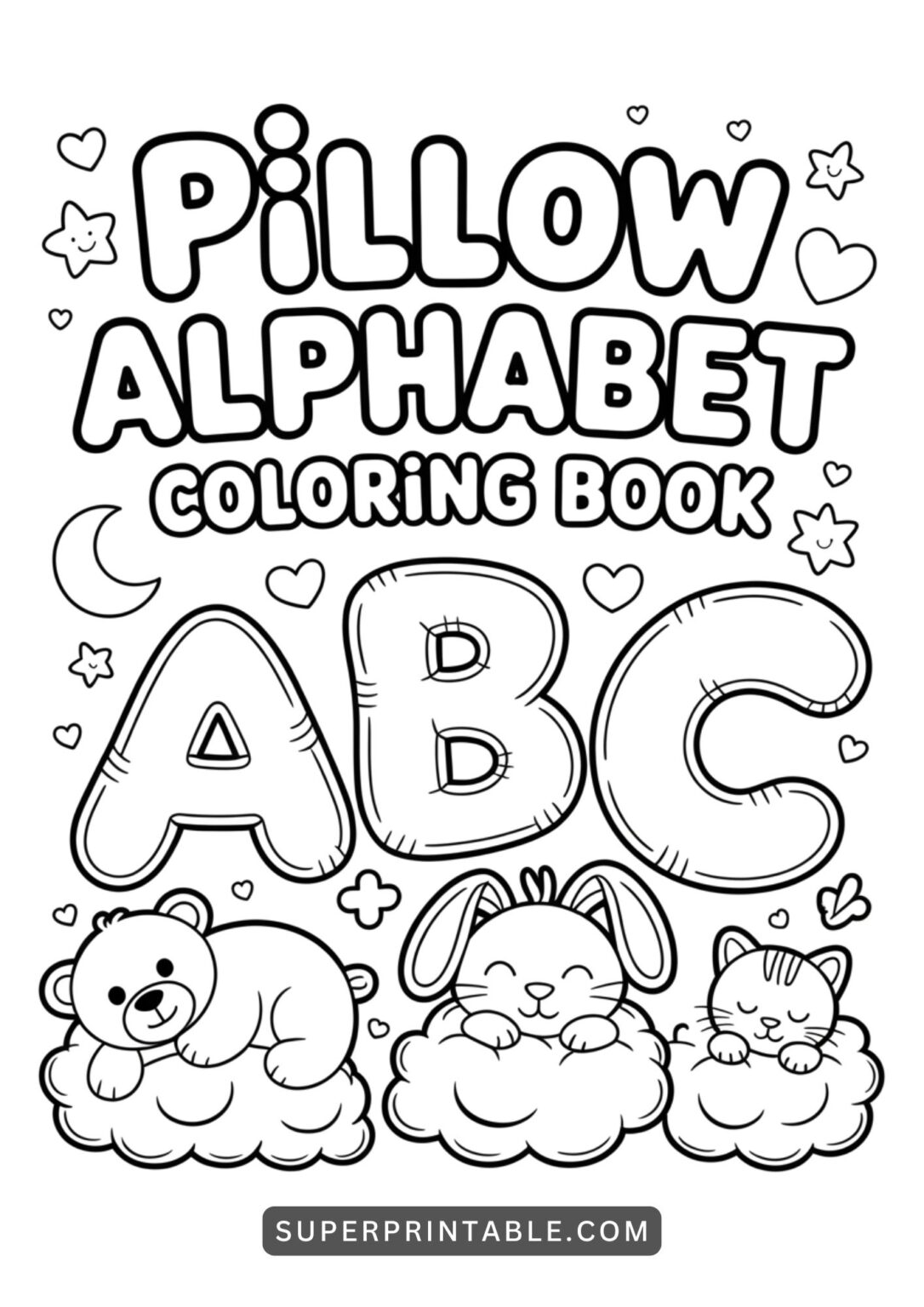 Cozy Pillow Alphabet Coloring Pages | Free PDF Printables