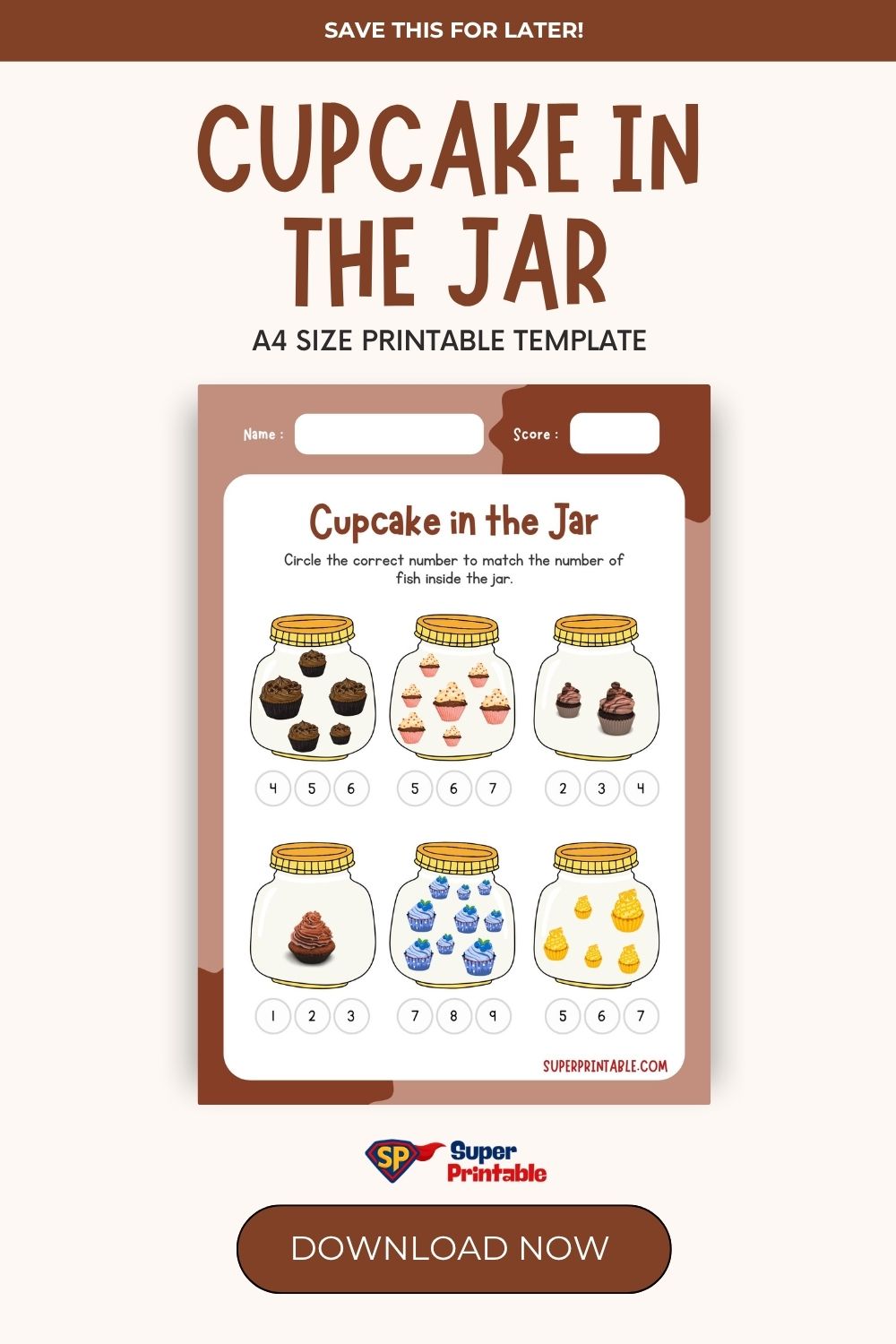 Cupcake in the Jar | Free PDF Printables
