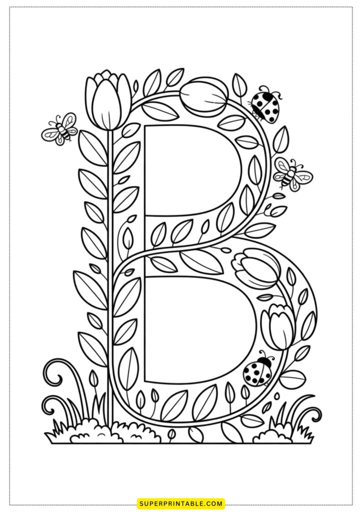 Garden Letters A–Z Coloring Pages | Free PDF Printables