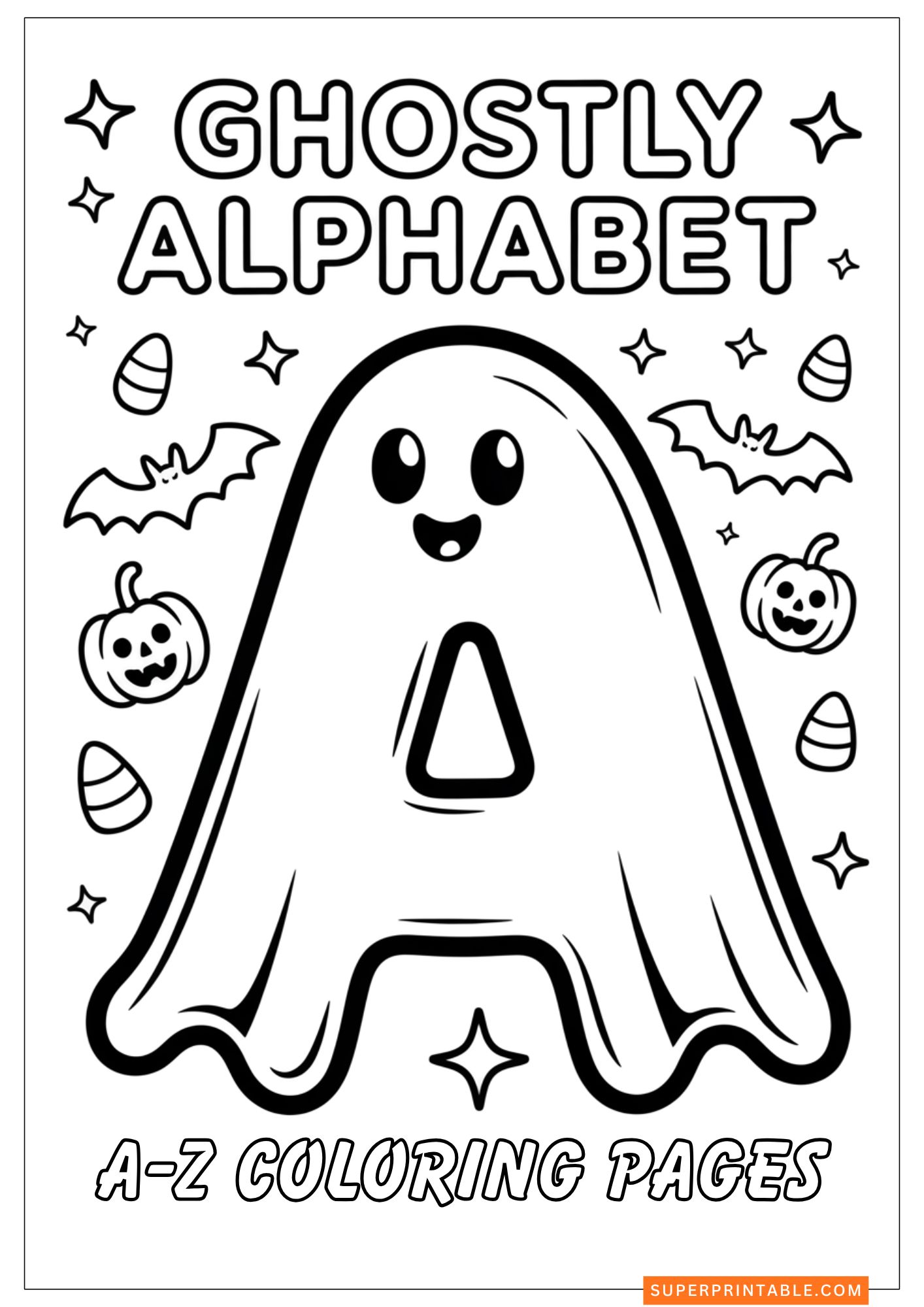 25+ Ghostly Alphabet Adventures Coloring Pages | Free PDF