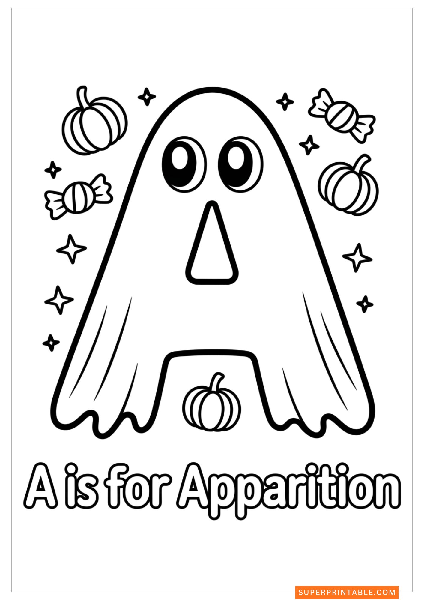 25+ Ghostly Alphabet Adventures Coloring Pages | Free PDF