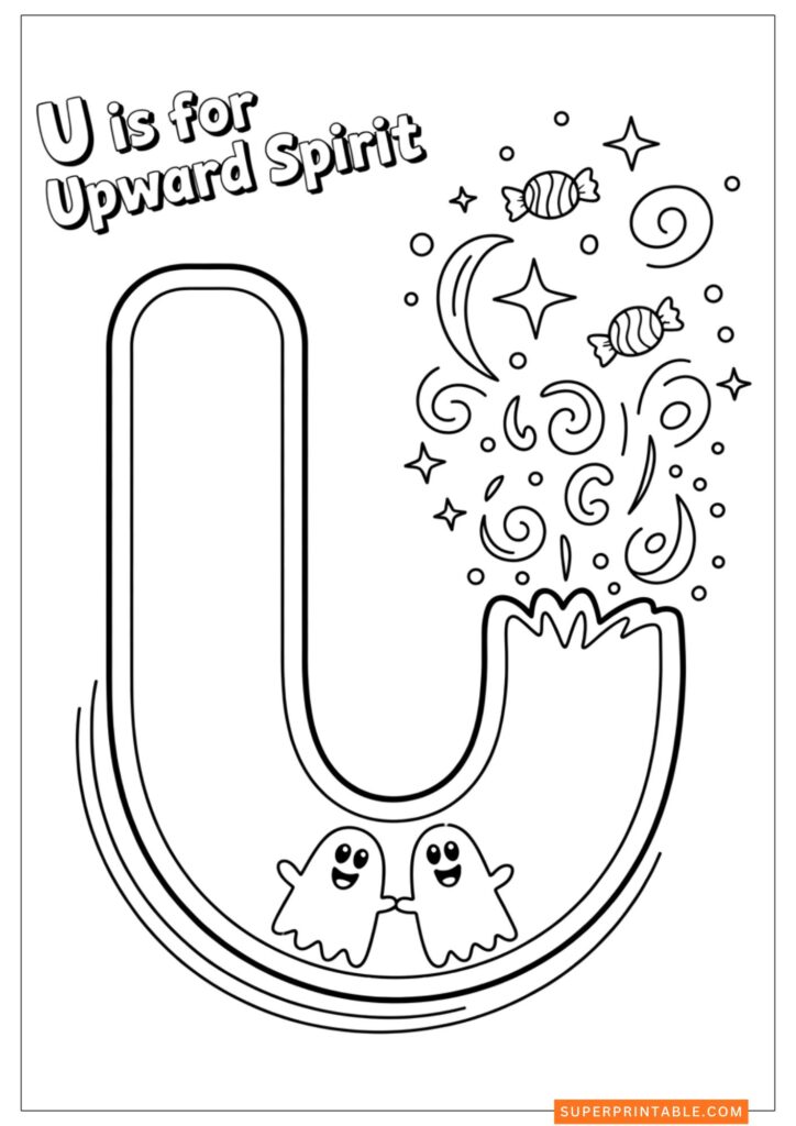 Ghostly Alphabet Adventures Coloring Pages | Free PDF