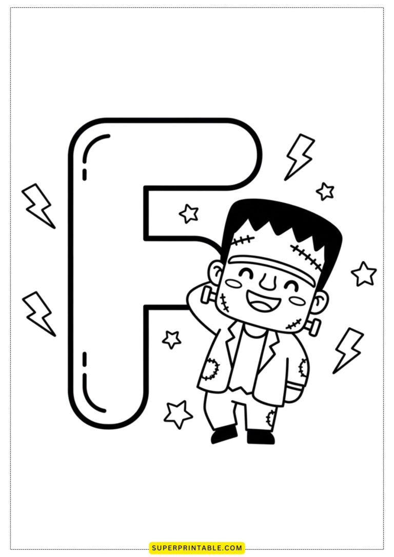 Halloween Alphabet Coloring Pages | Free PDF Printables