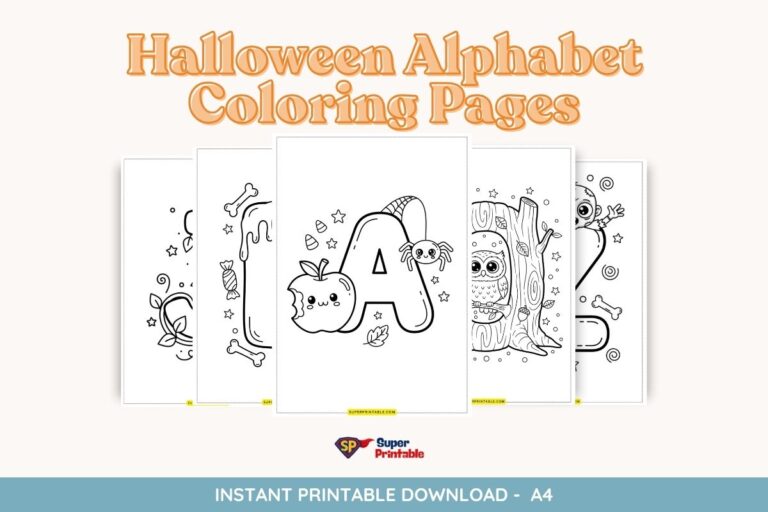 Halloween Alphabet Coloring Pages | Free PDF Printables
