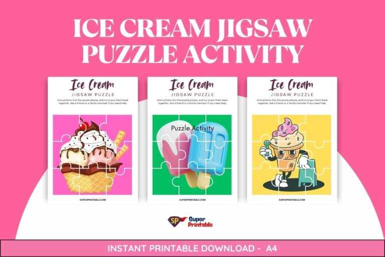 20 Ice Cream Jigsaw Puzzle Activity | Free PDF Printables