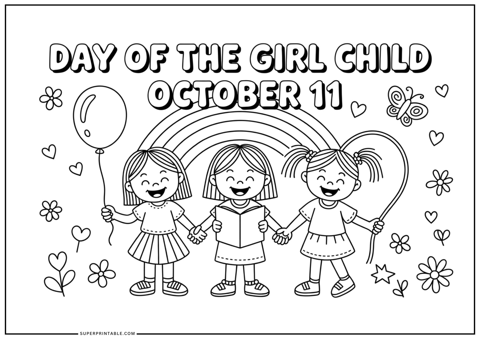 10+ October Special Days Coloring Pages | Free PDF Printables