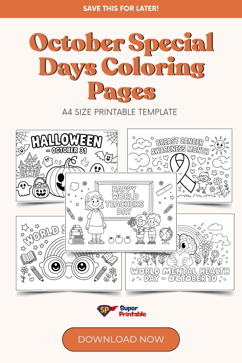 10+ October Special Days Coloring Pages | Free PDF Printables