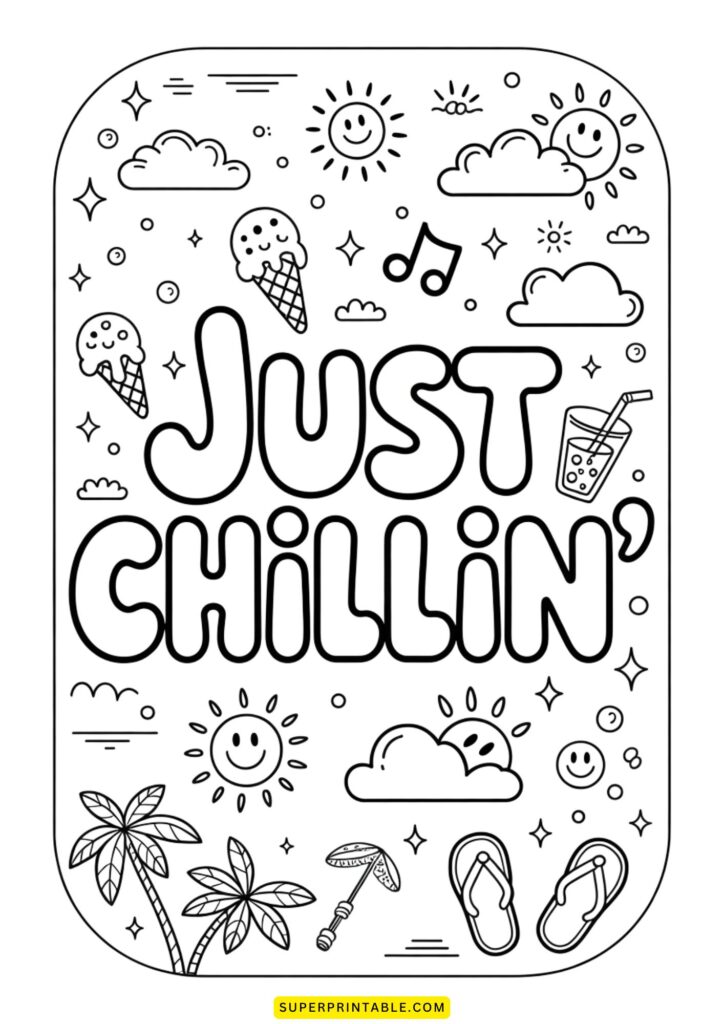 10 Positive Vibes Coloring Pages | Free PDF Printables