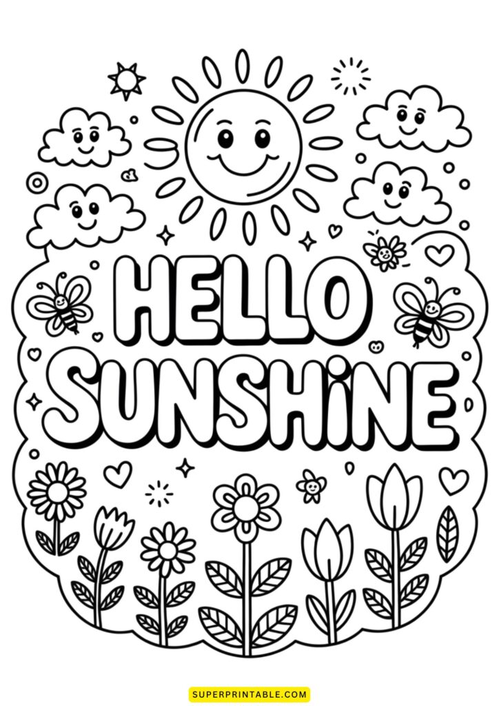 10 Positive Vibes Coloring Pages | Free PDF Printables