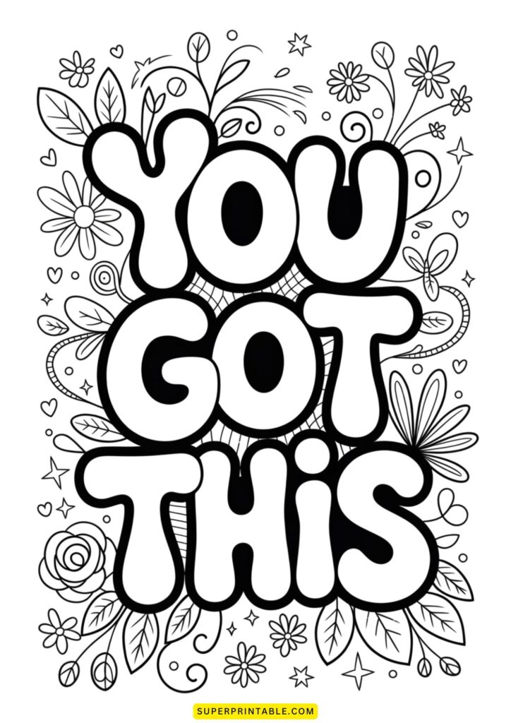 10 Positive Vibes Coloring Pages | Free PDF Printables