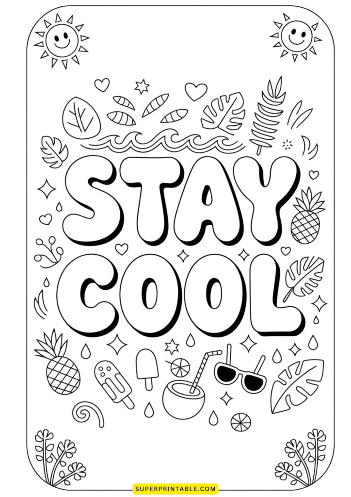 10 Positive Vibes Coloring Pages | Free PDF Printables
