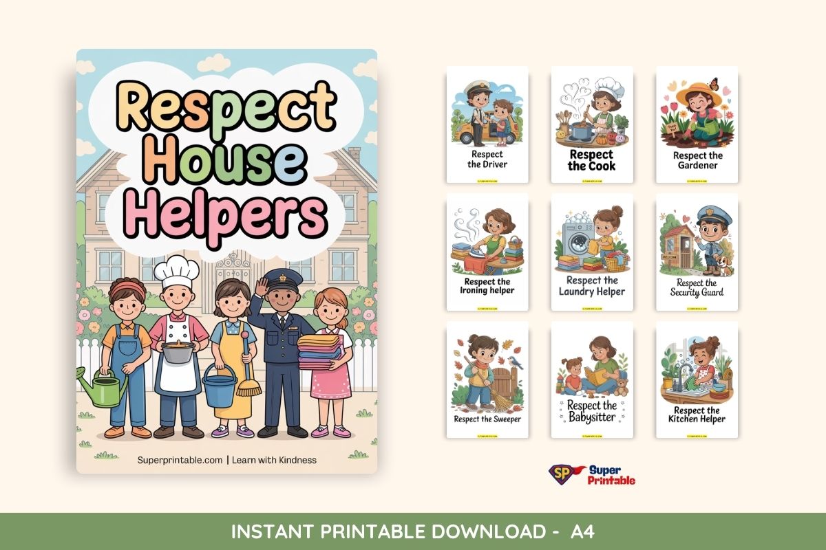 10 Respect House Helpers Flash Cards | Free PDF Printables