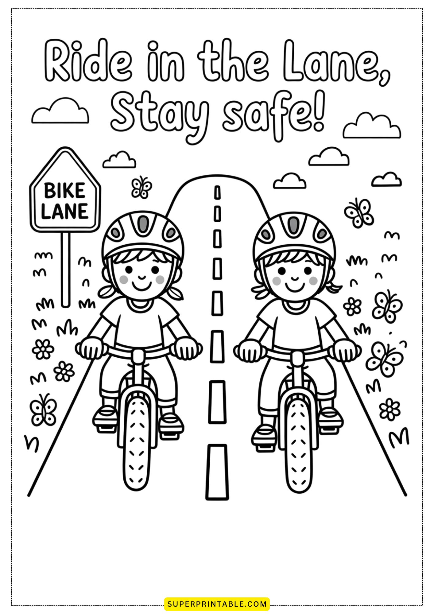 Stop, Look & Go! Traffic Safety Coloring Pages | Free PDF