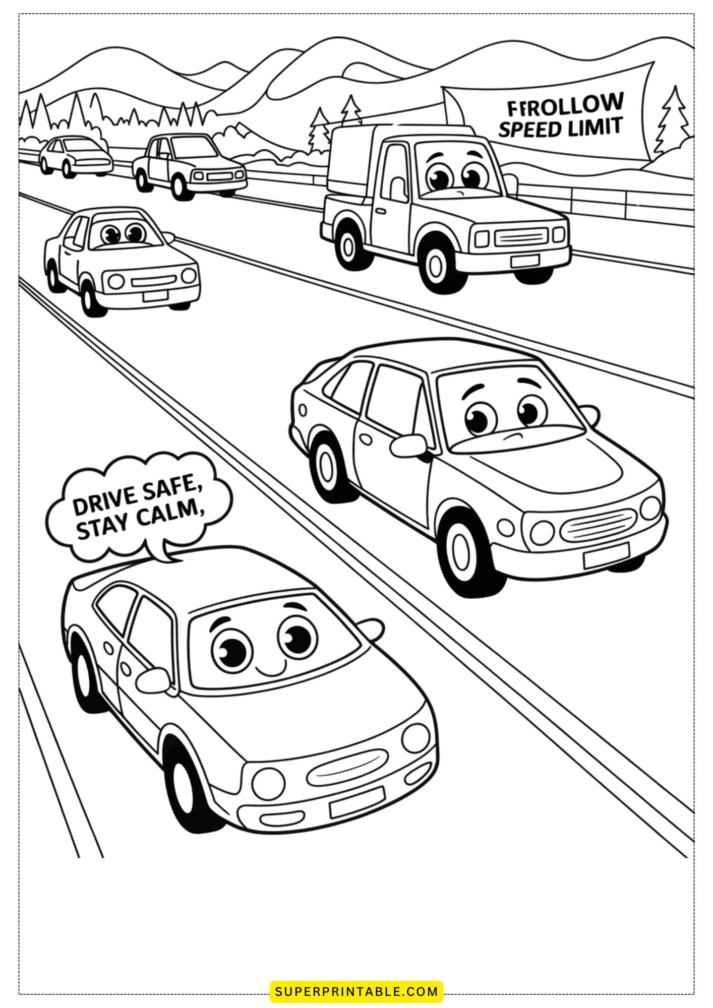 Stop, Look & Go! Traffic Safety Coloring Pages | Free PDF