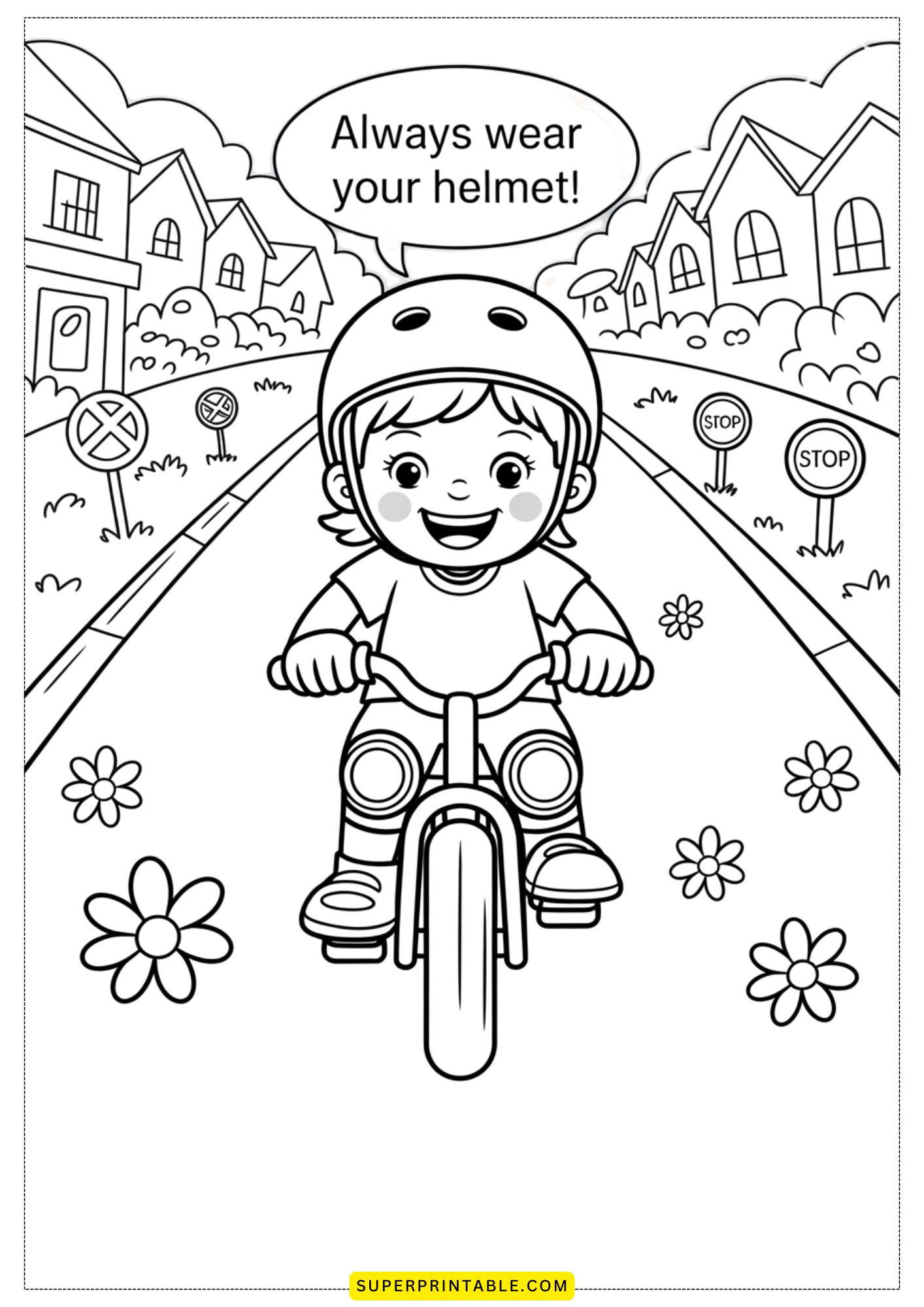 Stop, Look & Go! Traffic Safety Coloring Pages | Free PDF