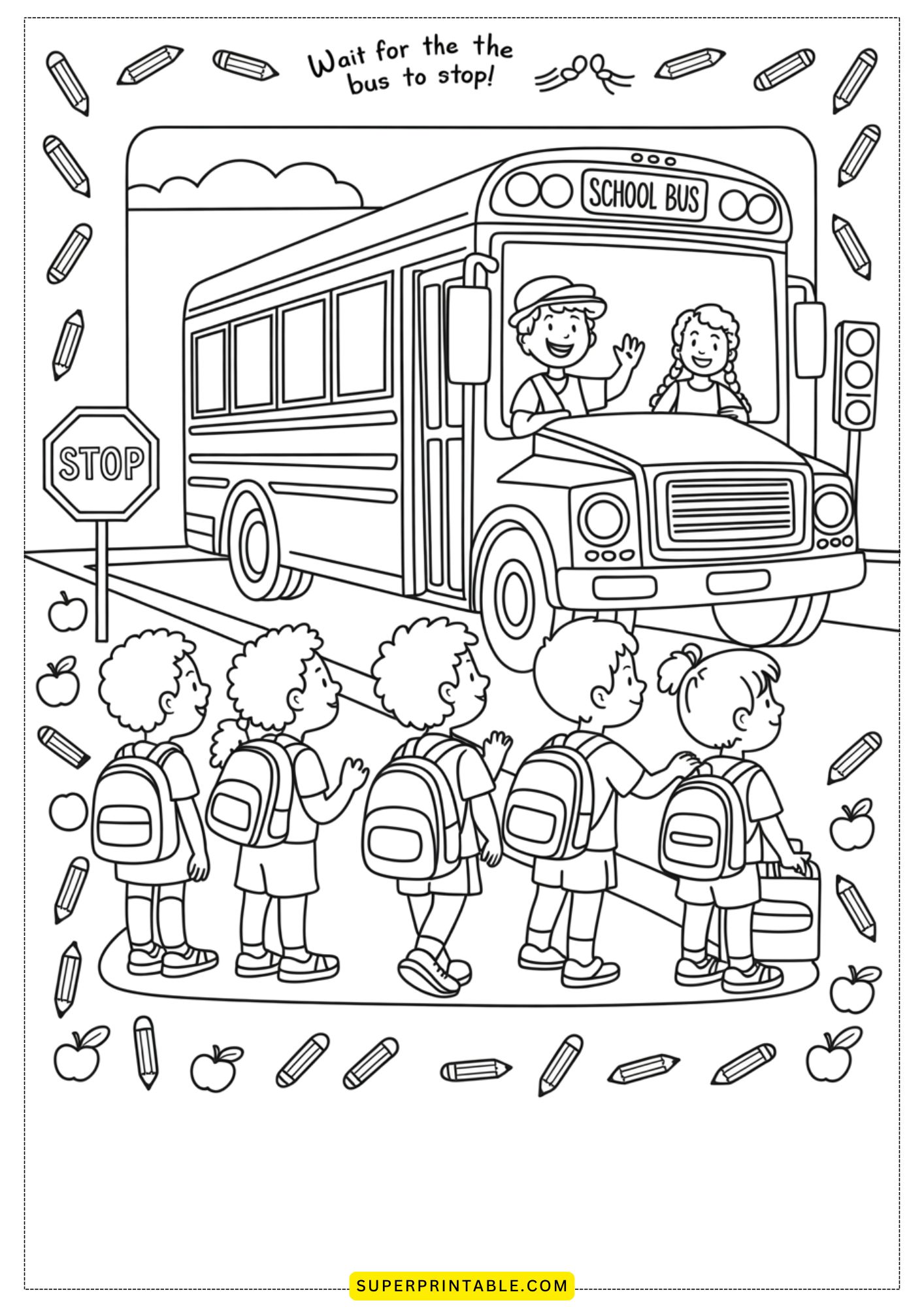 Stop, Look & Go! Traffic Safety Coloring Pages | Free PDF