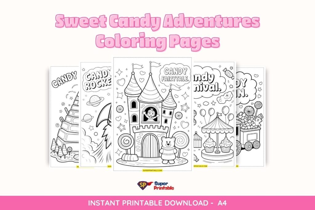 12+ Sweet Candy Adventures Coloring Pages | Free PDF