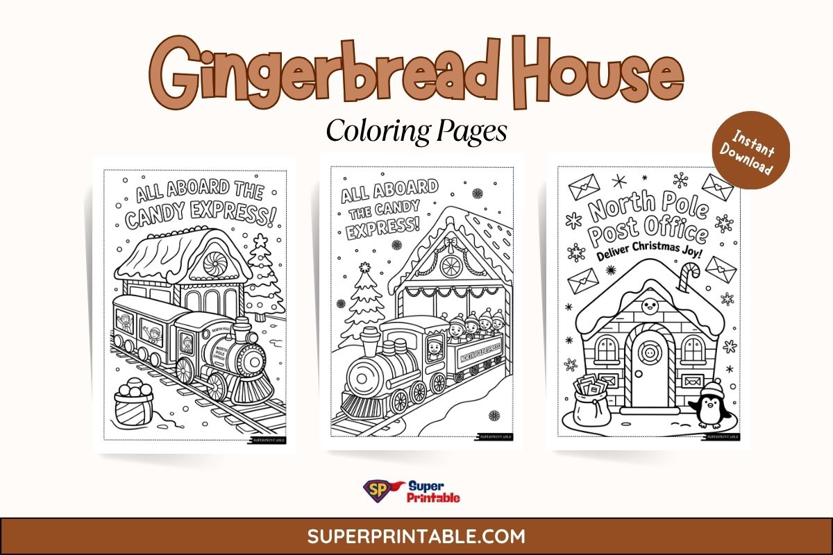 10+ Gingerbread House Coloring Pages | Free PDF Printables