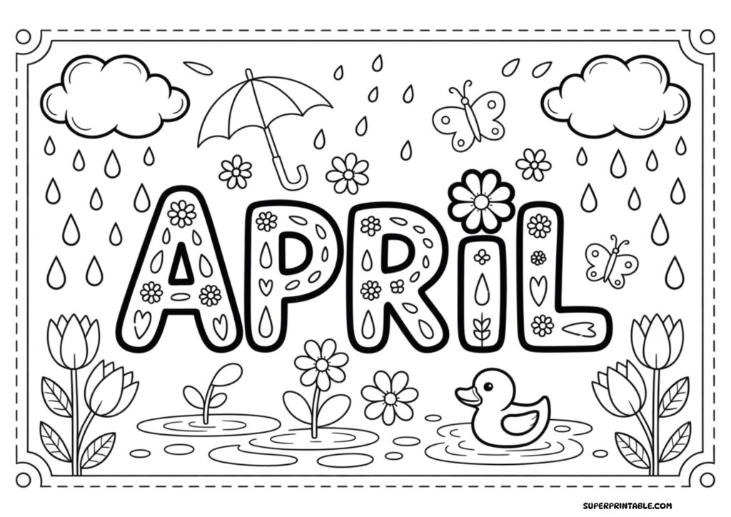 Months of the Year Coloring Pages (Free Printable PDF) - SuperPrintable