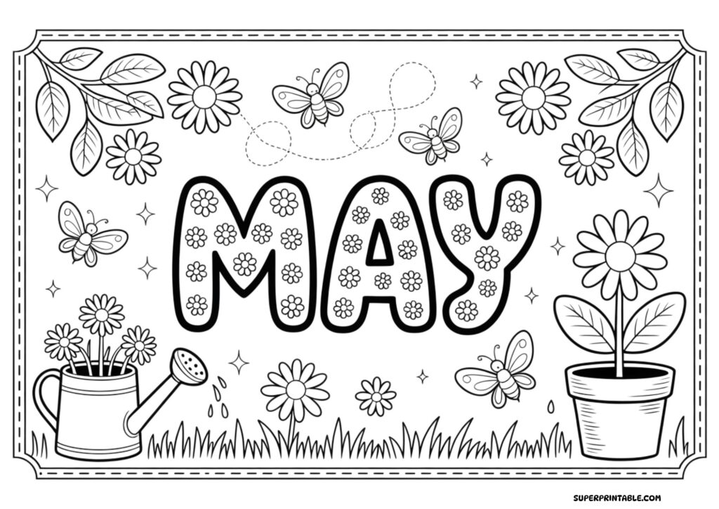 Months of the Year Coloring Pages (Free Printable PDF) - SuperPrintable