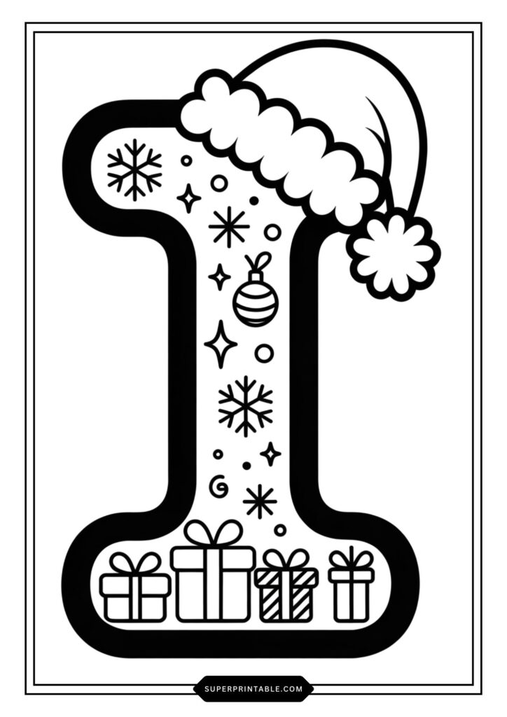 Christmas Gift Alphabet Coloring Pages For Kids (Free PDF)