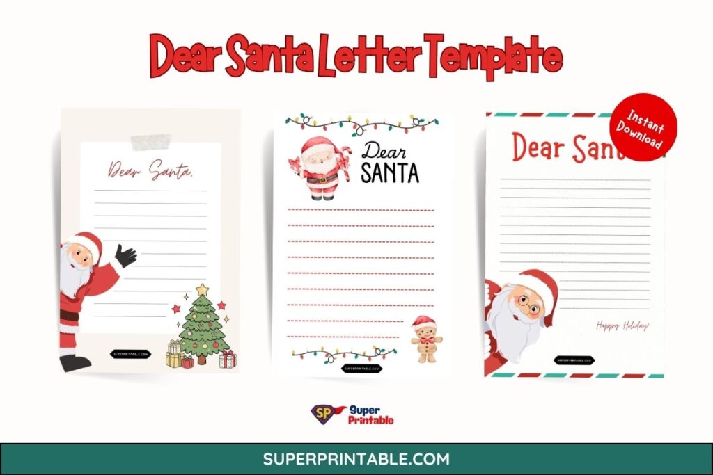 40+ Dear Santa Letter Template (Free PDF Printables)