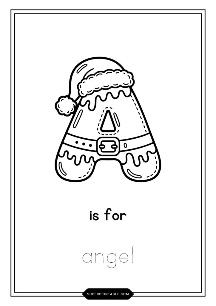 Santa's Suit Alphabet Christmas Coloring Worksheets | Free PDF