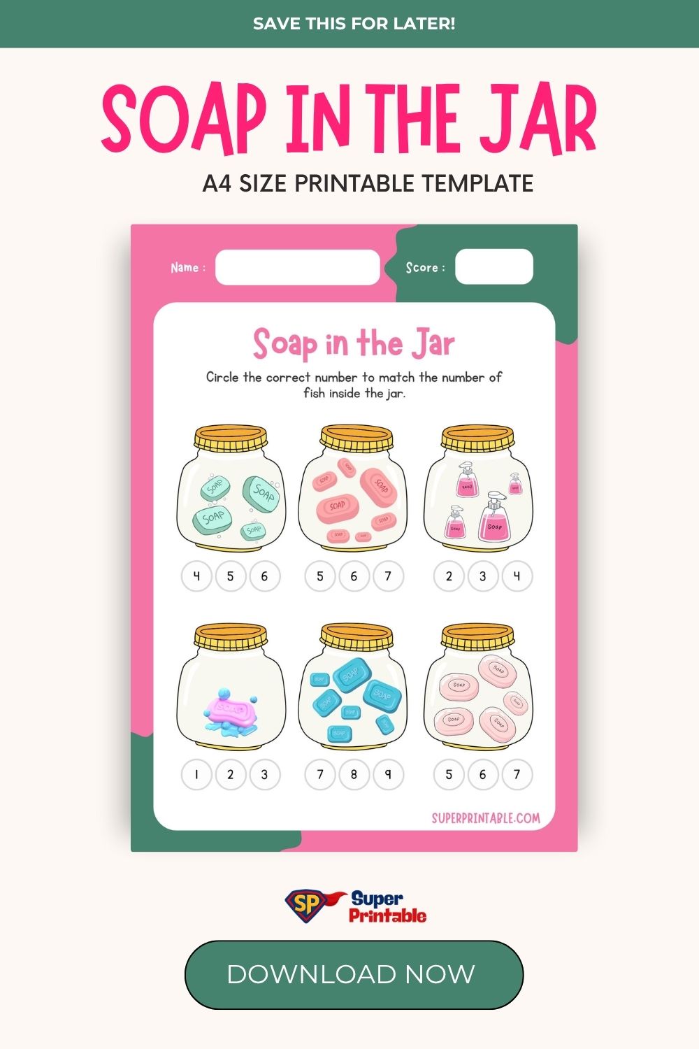 Soap in the Jar | Free PDF Printables