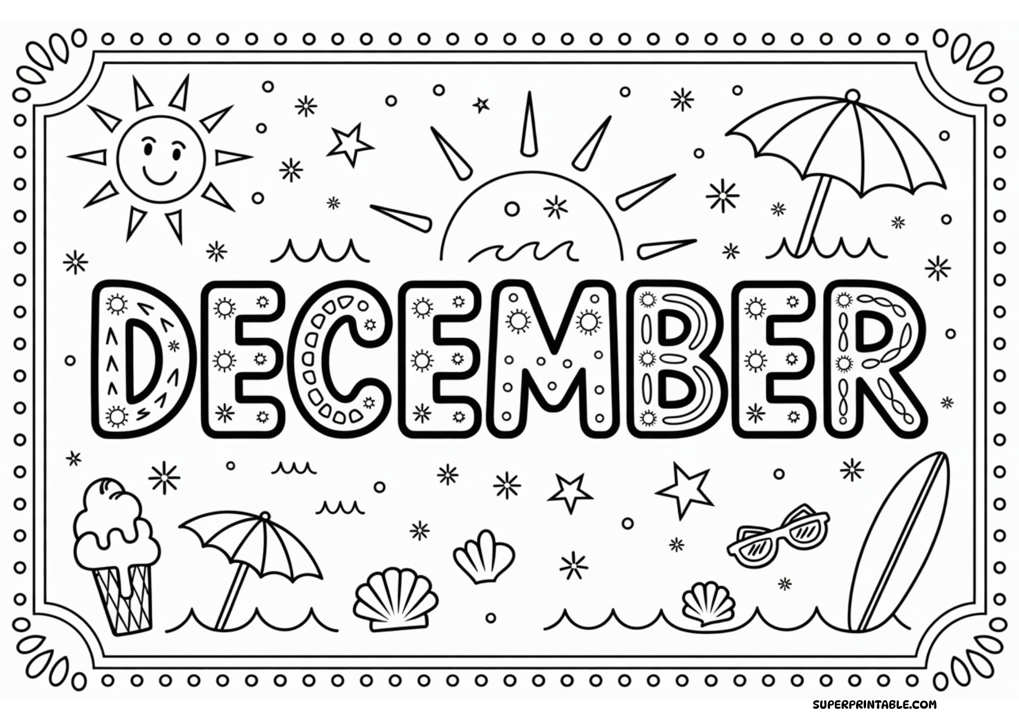 Southern Months of the Year Coloring Pages (Free Printable PDF)
