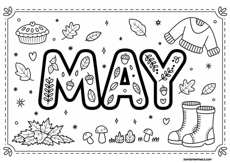 Southern Months of the Year Coloring Pages (Free Printable PDF)
