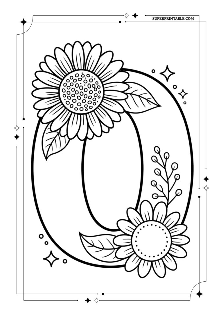The Sunflower Alphabet Coloring Collection (Free PDF Printables)
