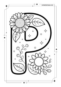 The Sunflower Alphabet Coloring Collection (Free PDF Printables)