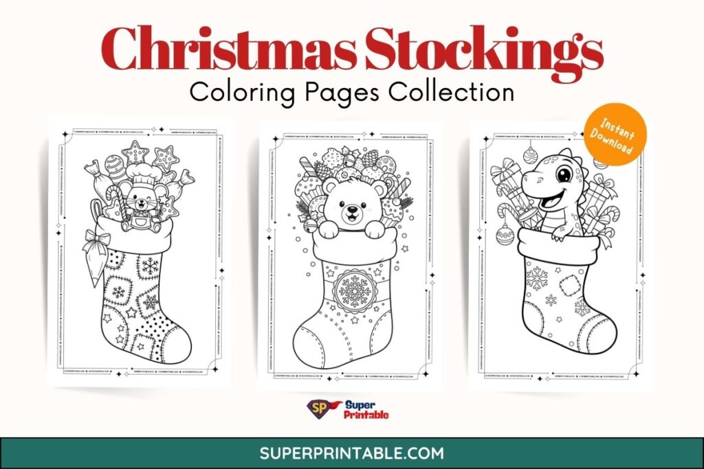 12+ Christmas Stockings Coloring Pages (Free PDF Printables)