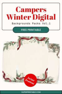20 Campers Winter Digital Backgrounds Packs Vol.1 (Free PDF)