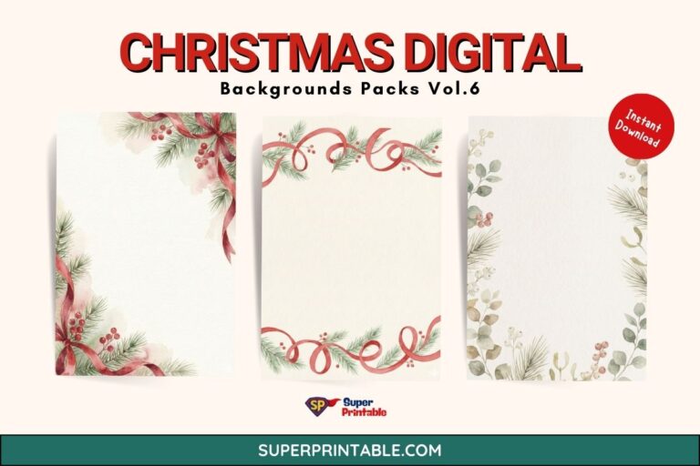 20+ Christmas Digital Backgrounds Packs Vol.7 (Free PDF)