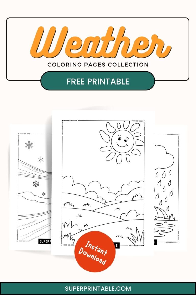 20 Weather Coloring Pages (Free PDF Printables)