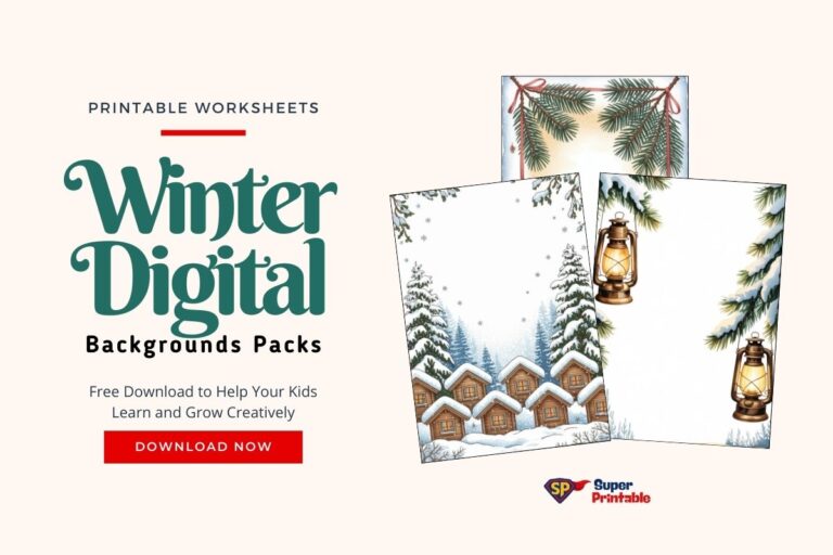 20+ Winter Digital Backgrounds Packs (Free PDF Printables)