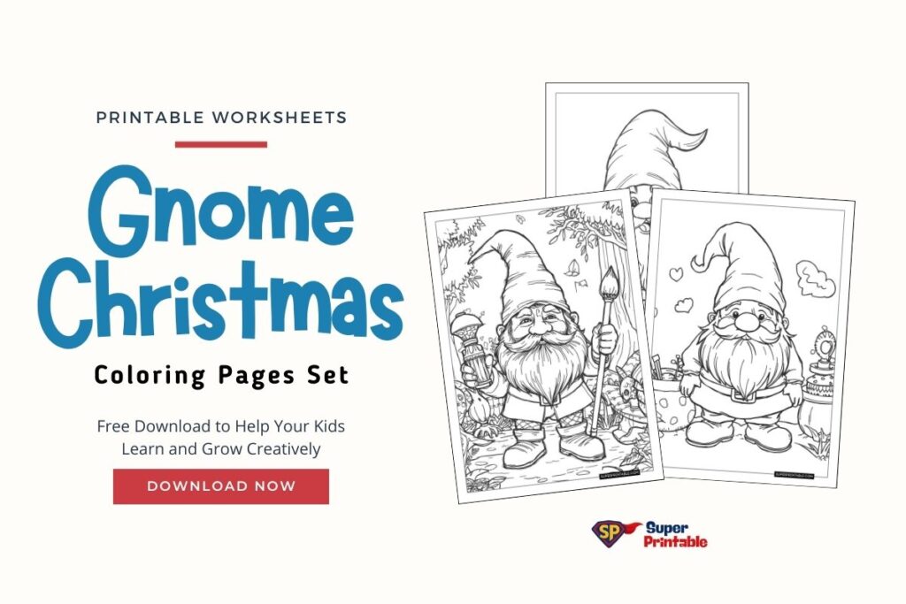 70 Gnome Christmas Coloring Pages (Free PDF Printables)