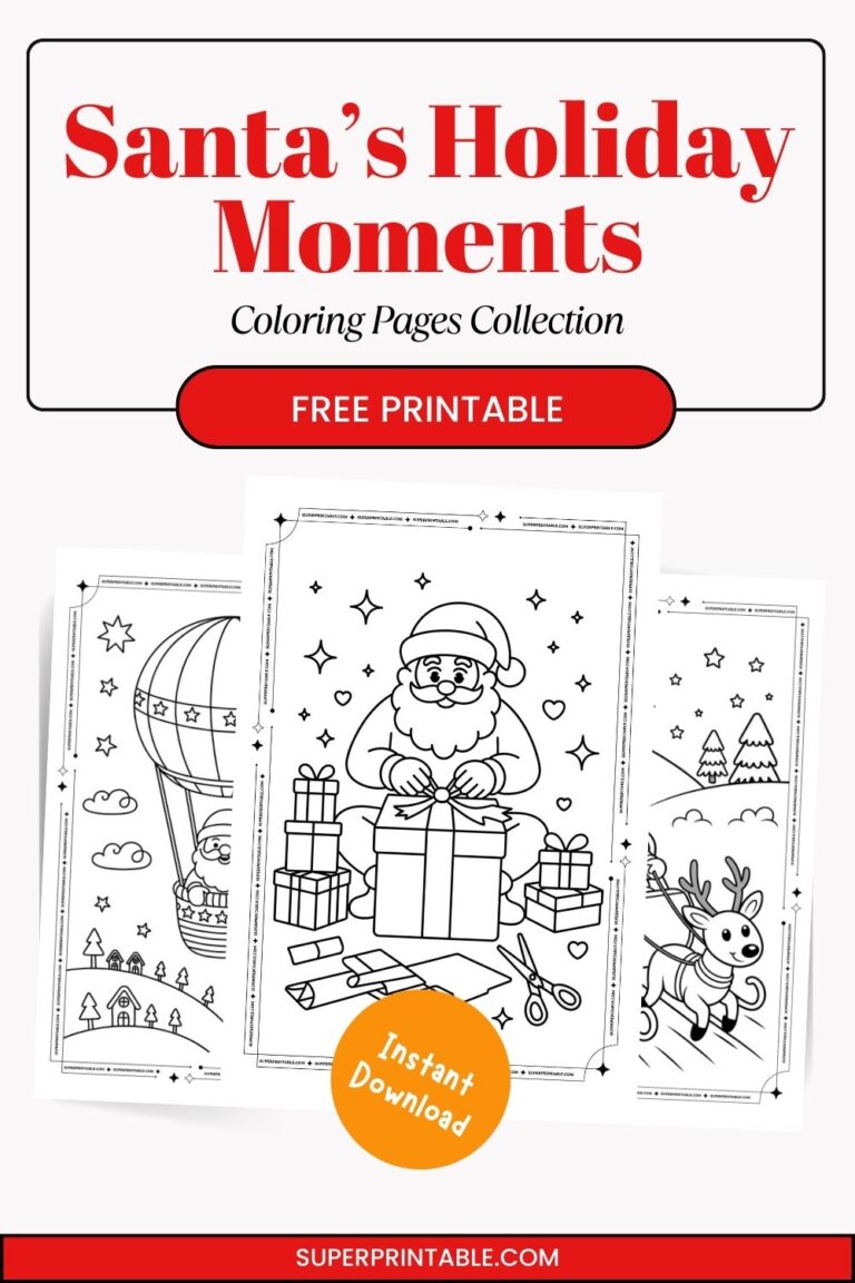 15+ Santa’s Holiday Moments Coloring Pages (Free Printable PDF)