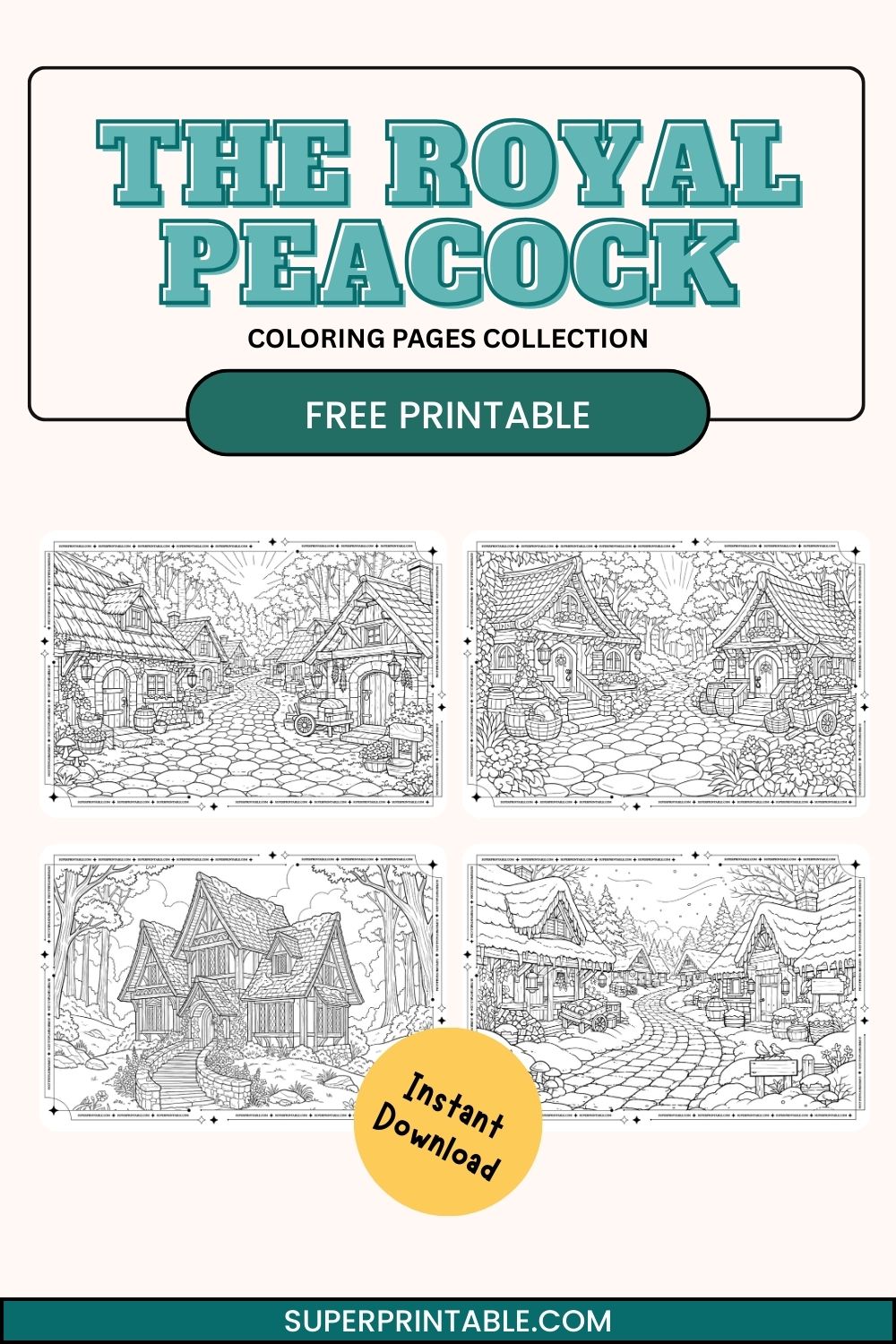 10+ The Royal Peacock Coloring Collection (Free PDF Printables)