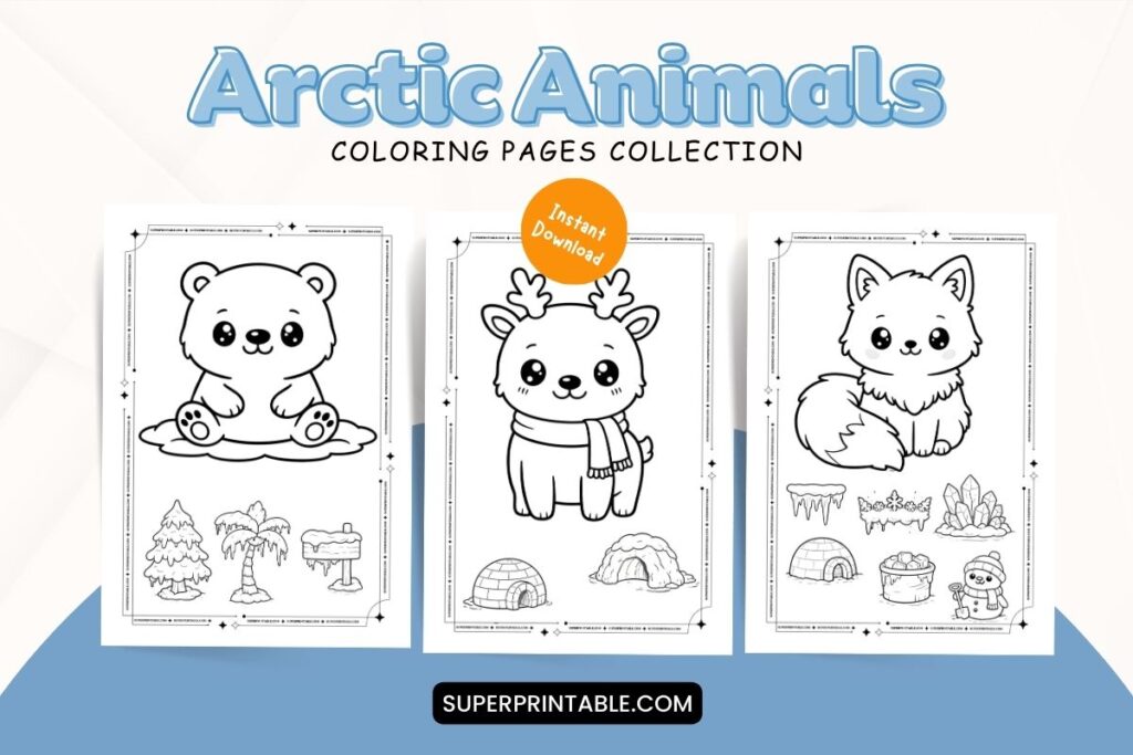 12+ Arctic Animals Coloring Pages (Free PDF Printables)