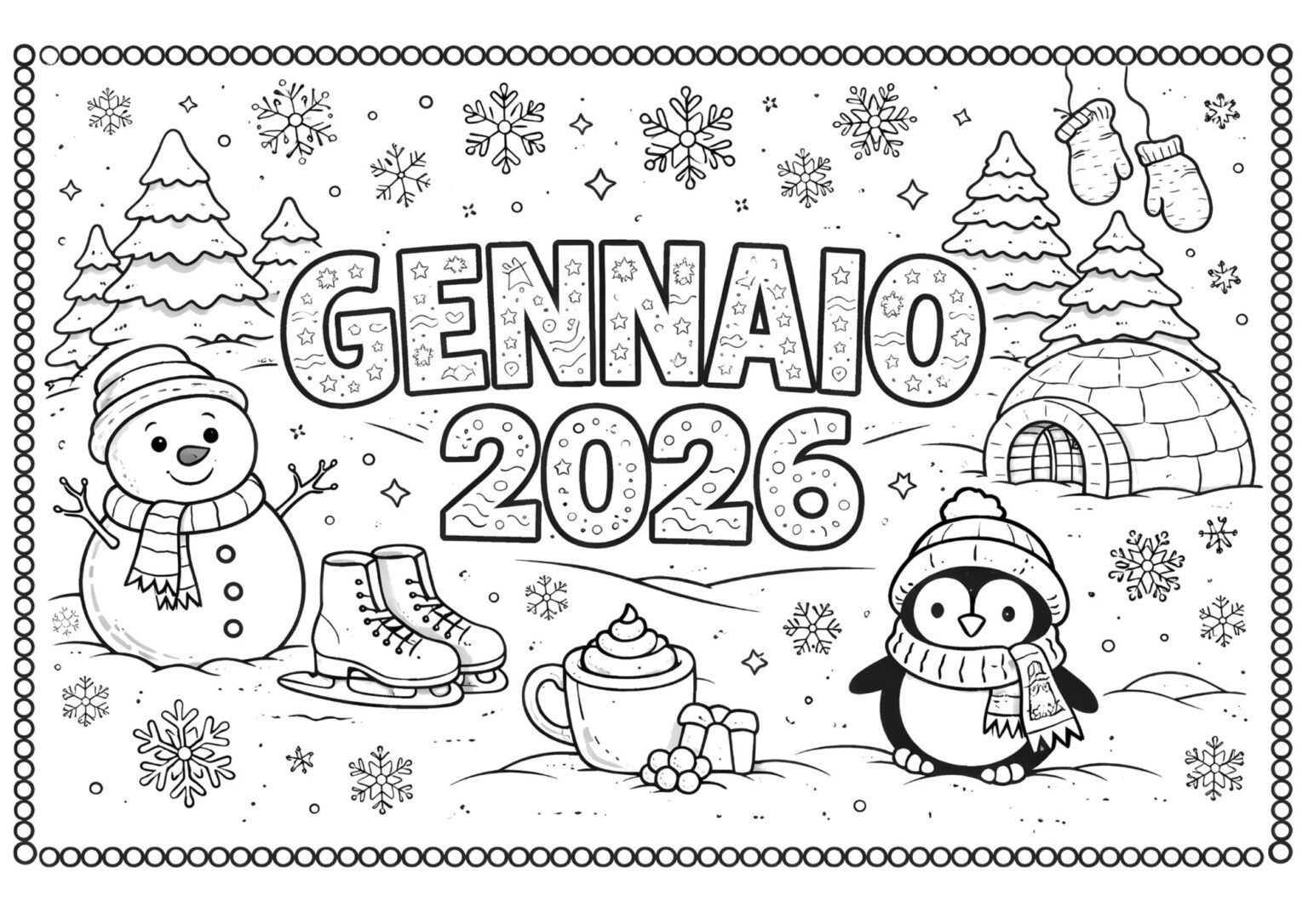2026 Months of the Year Coloring Pages — Free PDF (English, Italian ...